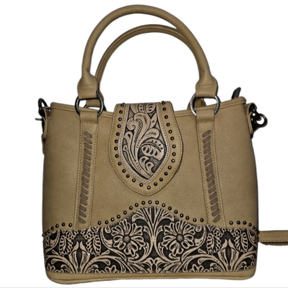 Trinity Ranch | Bags | Trinity Ranch Purse Handbag Tooled Leather Or ...
